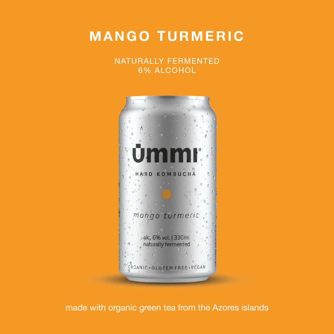 MANGO TURMERIC • 6 x 330ML • 6% ALC – ummi kombucha